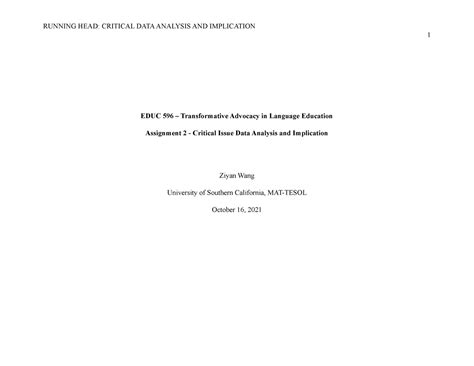 596 Assignment Fall 2021 CSCI 596 USC Studocu