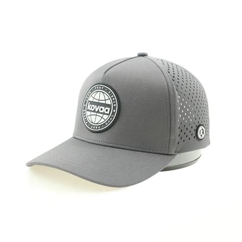 Custom 5 Panel Golf Cap Rubber Pvc Patch Logo Waterproof Laser Cut