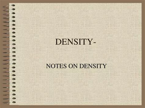 PPT DENSITY PowerPoint Presentation Free Download ID