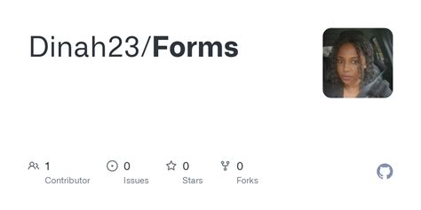 GitHub Dinah23 Forms