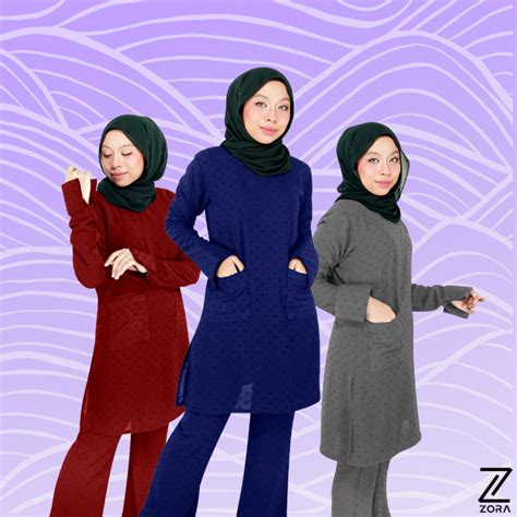 Suit Muslimah Suit Long Baju Hot Item Baju Dan Seluar Plazo Viral Suit
