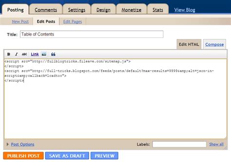 Web Blog Tricks And Tips How To Create Automatic Table Of Contents