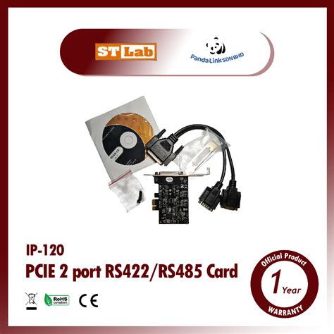 st lab ip 120 pcie 2 port rs422 rs485 serial card shopee malaysia