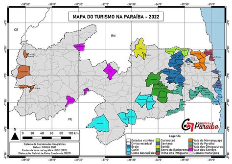 Novo Mapa Do Turismo Brasileiro 53 Municípios Paraibanos Integram A