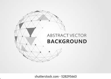 Wireframe Mesh Polygonal Element Sphere Connected Stock Vector Royalty Free