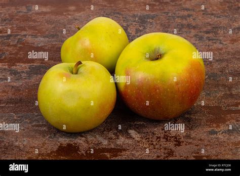 Ripe Sweet Apples Over Background Stock Photo Alamy