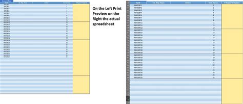 Outside Borders Not Showing On The Print Preview Rexcel