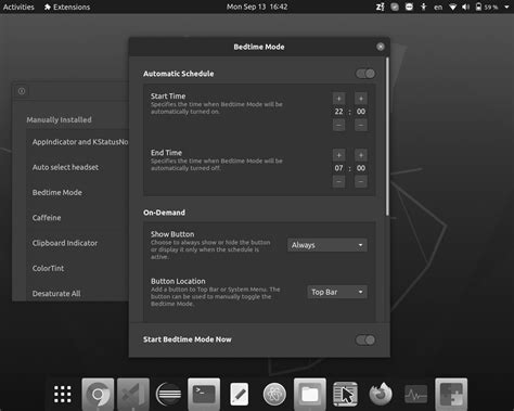 Review Bedtime Mode GNOME Shell Extensions