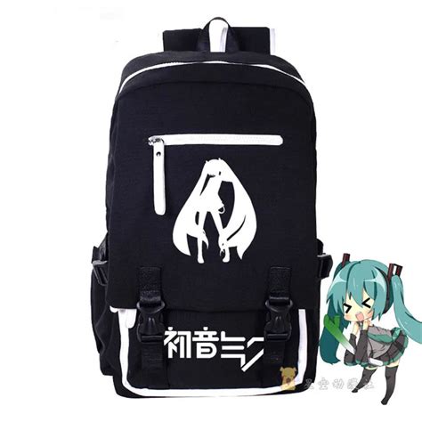 Fashion High Quality Vocaloid Hatsune Miku Canvas Backpack Anime Women