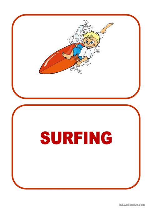 Flashcards Sports Vocabulary Flash English ESL Worksheets Pdf Doc