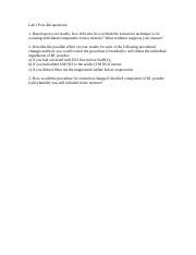 Lab Post Lab Questions Lab Post Lab Questions Based Upon Your Results How Effective Do