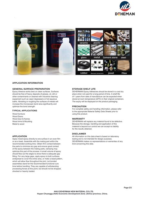 Deyi All Purpose Structural Epoxy Adhesive Glue Dy E6011