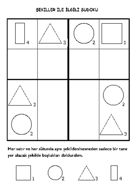 Sudoku Çalışması 9 Okul Öncesi Okul Öncesi Etkinlikleri Ana Okulu