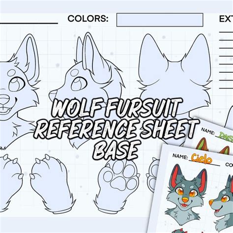 Furry Ref Sheet Base Etsy