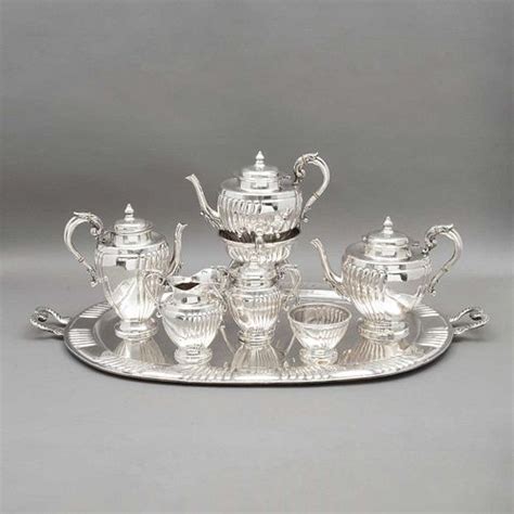 Juego De TÃƒâ€° Sxx Plata Sterling Ley 925 Consta De Samovar
