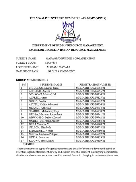 Mbo Group No 6 Edited Download Free Pdf Organizational Structure