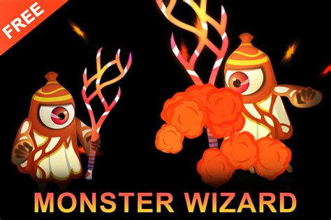 2d Monster Wizard 2d Characters Unity Asset Store