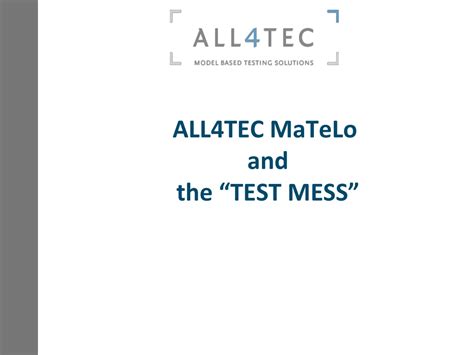 PPT Model Based Black Box Testing In Automotive And Its