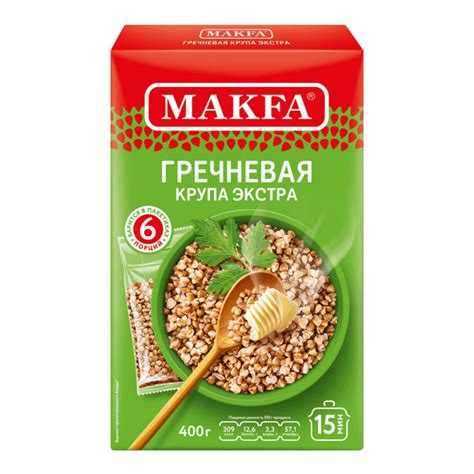 Крупа гречневая Makfa ядрица 80 г х 5 шт купить с доставкой по