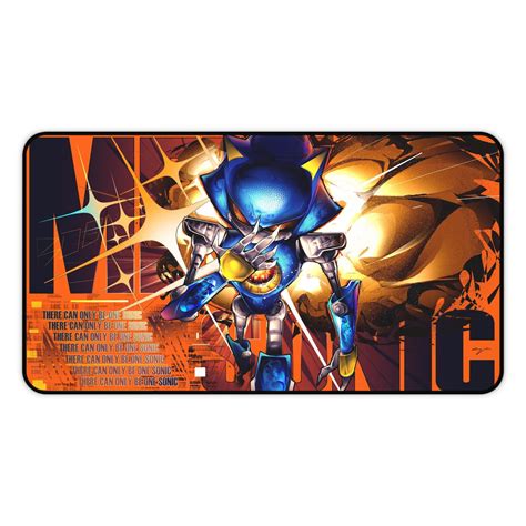 Metal Sonic Desk Mat Etsy