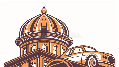Dome Building Illustration Architectural And Historical Themes Vector Design Generative Ai