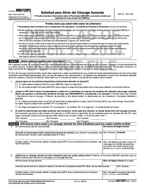 Completable En línea irs Form 8857 SP Rev March 2014 Request for
