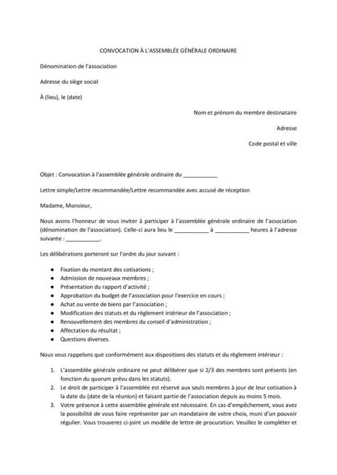 Tout Savoir Sur L Invitation Une Assembl E G N Rale
