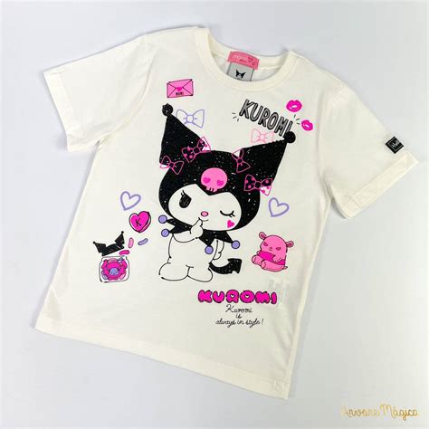 Blusa Infantil Momi Off White Kuromi Strass especiais da Árvore Mágica