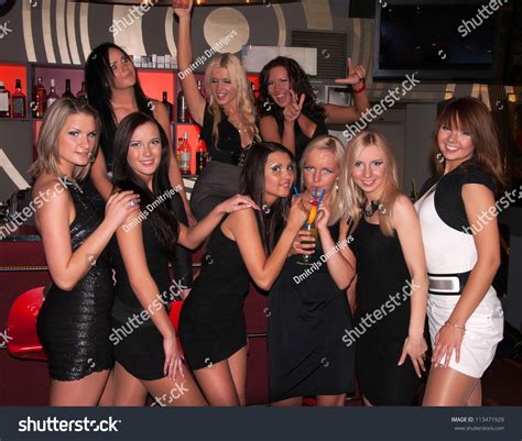 Girls Company Having Fun In The Night Club Stock Photo Shutterstock