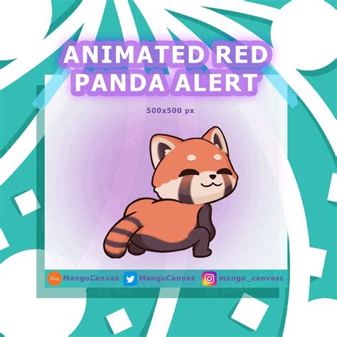 Animated Red Panda Alert Twerk Alert Etsy