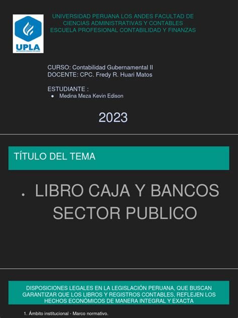 Libro Caja Y Bancos Sector Publico Pdf Contabilidad Normas