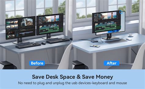 Amazon Com KVM Switch ABLEWE Aluminum KVM Switch HDMI USB Switch For 2 Computers Sharing Mouse