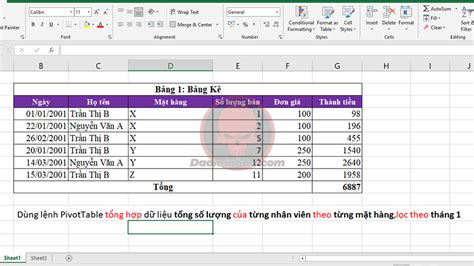 Hướng Dẫn Cách Sử Dụng Pivot Table Phục Vụ Cho Công Việc Học Tập