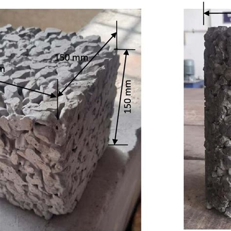Specimens Tested For Pervious Concrete Properties A Cube And B Download Scientific