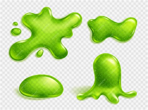 녹색 점액 방울 젤리 액체 콧물 얼룩 또는 접착제 무료 벡터