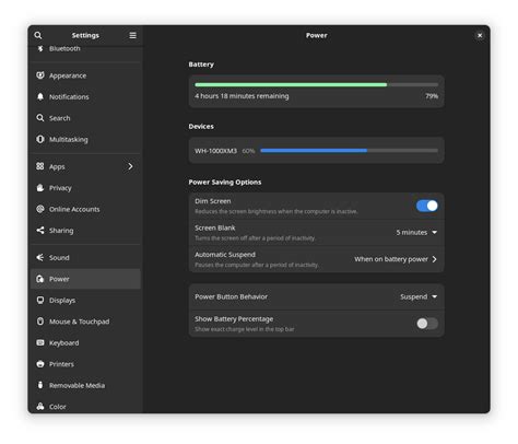 how to display battery percentage for bluetooth headphones in gnome