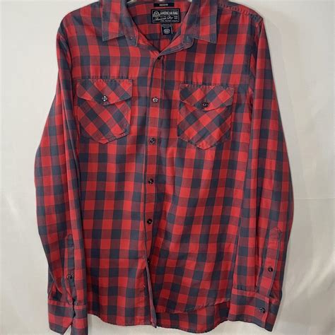 American Rag Plad Flannel ~medium ~great Condition Depop