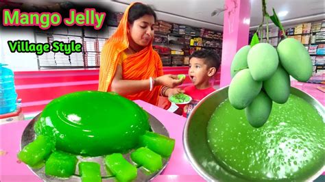 কাঁচা আমের জেলি Kacha Amer Jelly Recipe Green Raw Mango Jelly