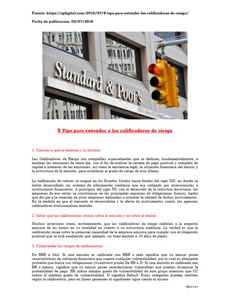 Calificadoras De Riesgo Pdf Agencia De Calificación Crediticia Enron