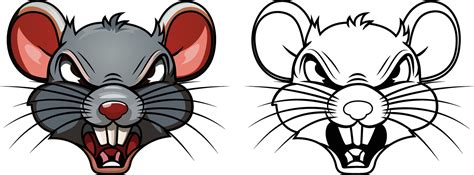 Angry Rat Face Cartoon Vector Illustration Angry Rat Screaming Mascot Logo Concept Vector Angry Rat Face Cartoon Vector Illustration Angry Rat Screaming Mascot Logo Concept Vector