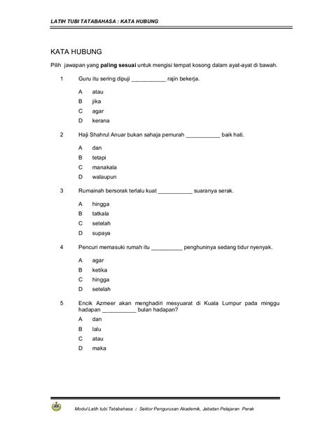 Latihan Kata Hubung Dan Atau Tahun 1 Kata Hubung Tahun 6 Georgiartl