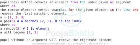 What Is The Difference Between Pop And Remove Methods Of List