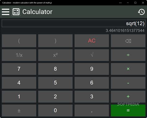 Calculator With Mathjs Download Free Windows 121 Softpedia