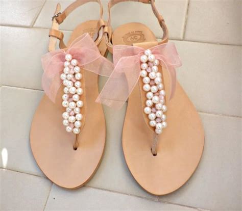 Summer Wedding Sandals Pearl Sandals Bridesmaids Sandals Bridal