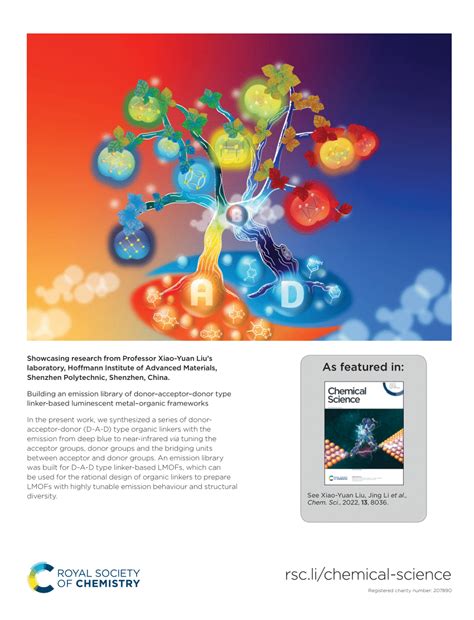 Pdf Building An Emission Library Of Donor Acceptor Donor Type Linker Based Luminescent Metal