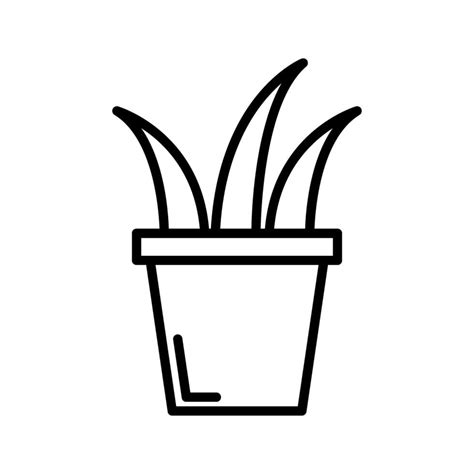 Grass Pot Vector Icon 40088758 Vector Art At Vecteezy
