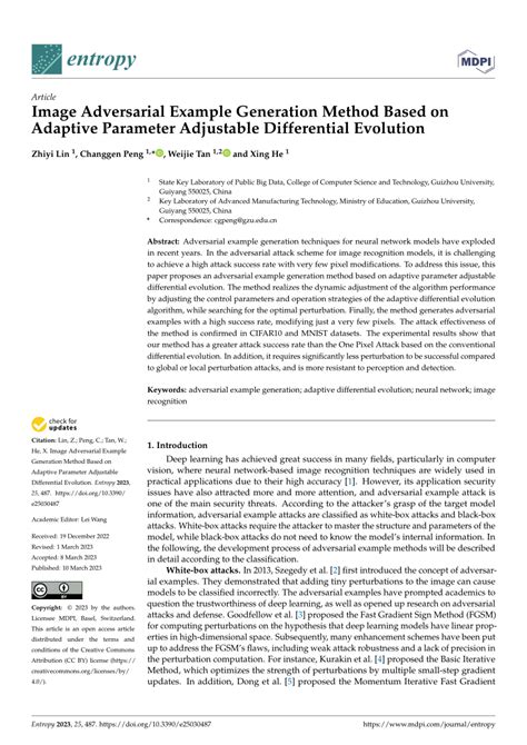 Pdf Image Adversarial Example Generation Method Based On Adaptive