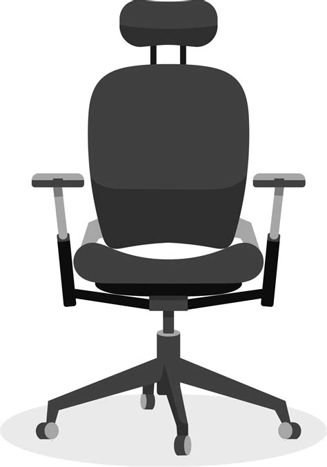 Office Chair Black Isolated Backgroundvector Illustrationcomfortable
