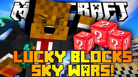 MInecraft RED LUCKY BLOCKS SKY WARS JeromeASF YouTube