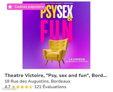 2 Places Pour La Pièce Psy Sex And Sun Vendredi 14 Mars 20h30